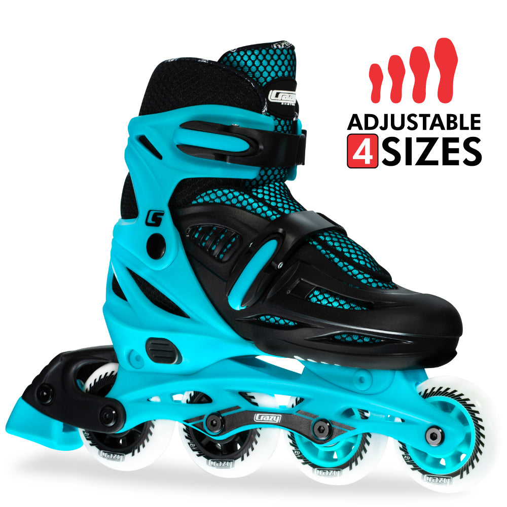 Blade Teal Size Adjustable Inline Skates | Kids Crazy Skates