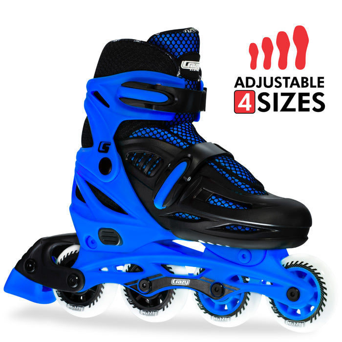 Blade Blue Size Adjustable Inline Skates | Kids Crazy Skates