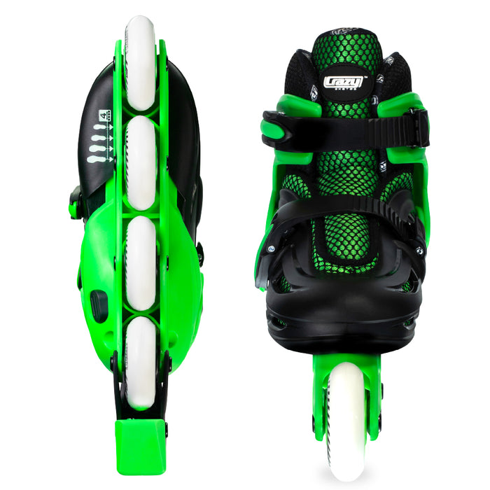 Blade Green Size Adjustable Inline Skates | Kids Crazy Skates