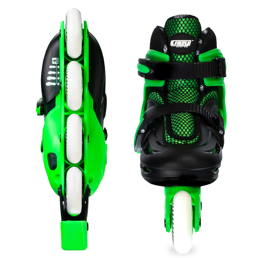 Blade Green Size Adjustable Inline Skates | Kids Crazy Skates