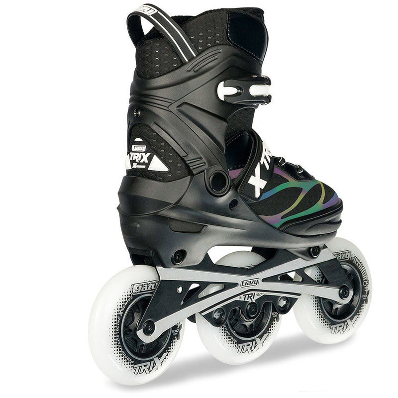TRIX Black - 3 Wheel Size Adjustable Inline Skates