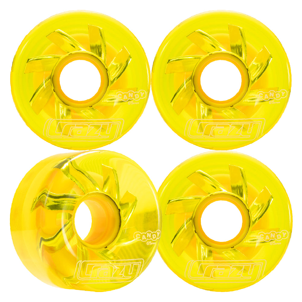 Wheel Candy Lemon Yellow | Set of 4 | Outdoor Roller Skate Wheels