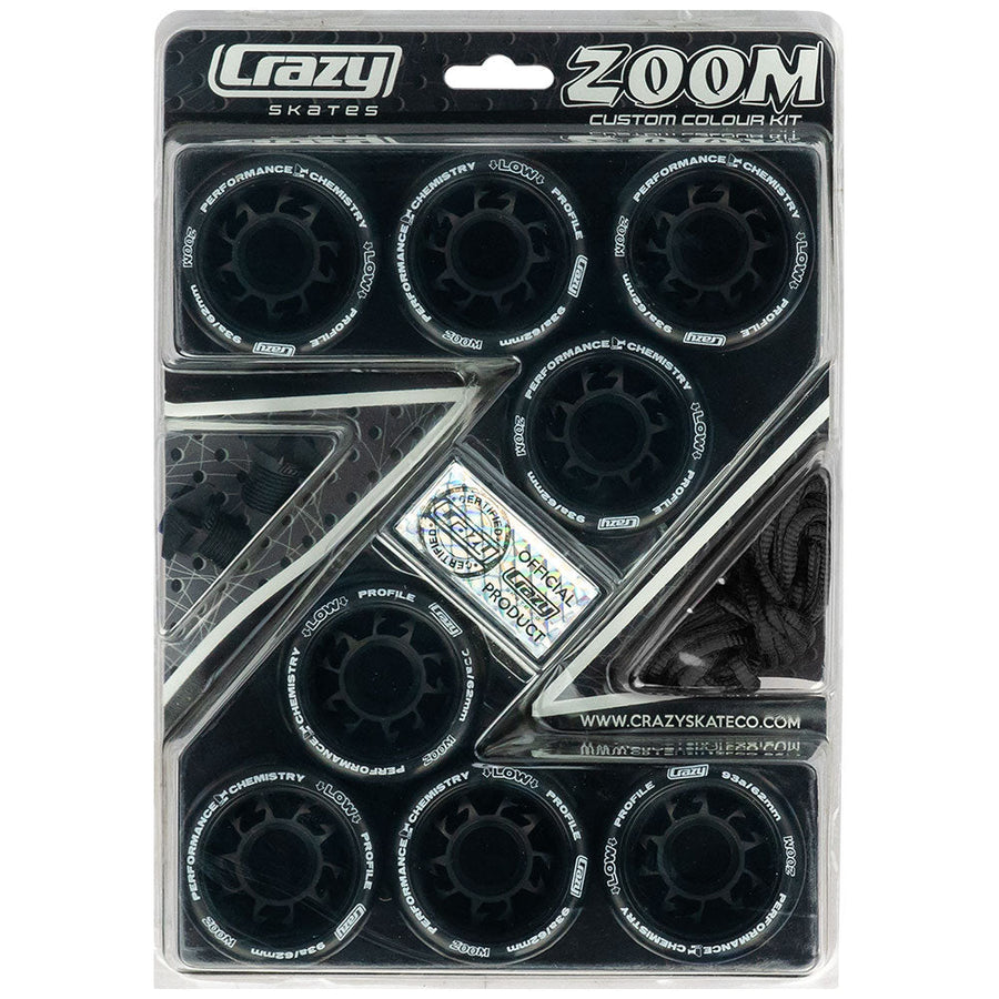 ZOOM - Black Custom Wheels Kit | Crazy Skates