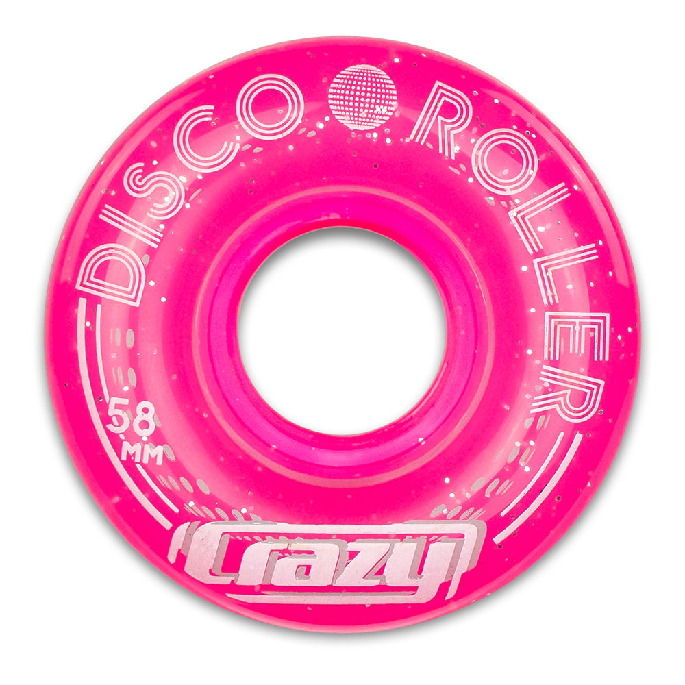 Pink Glitter Infused Disco Roller Wheels